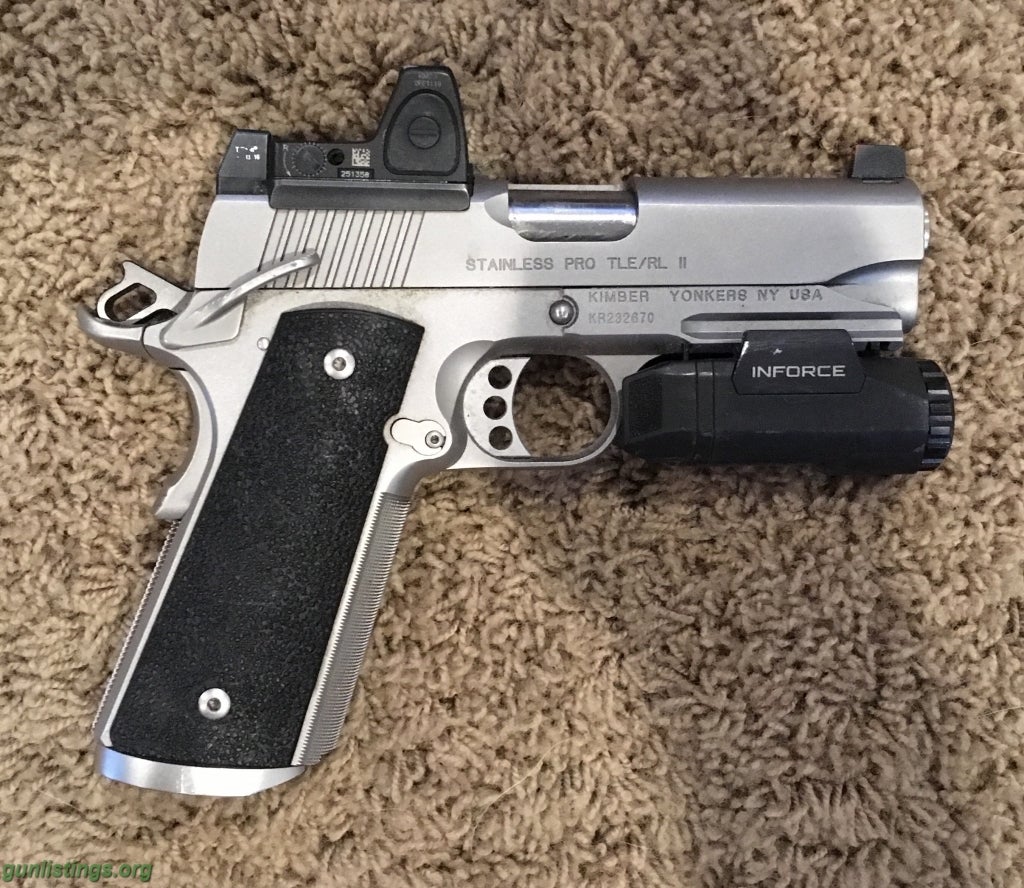 Pistols Kimber Pro Tle Rl Ii Stainless W Red Dot Platform