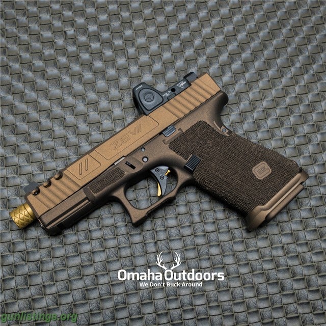 Gunlistings.org - Pistols ZEV Tech Glock 19 Gen 4 Spartan Bronze TIN Gold Gunlistings.org - Pistols ZEV Tech Glock 19 Gen 4 Spartan Bronze TIN Gold